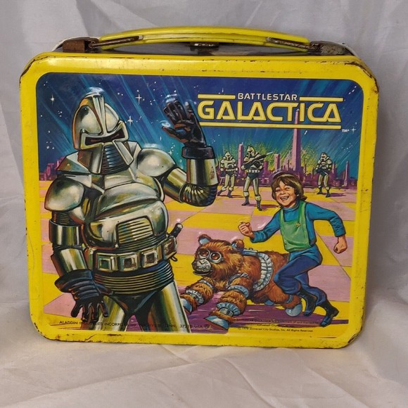 aladdin | Other | Vintage 978 Battlestar Galactica Metal Lunchbox Lunch ...
